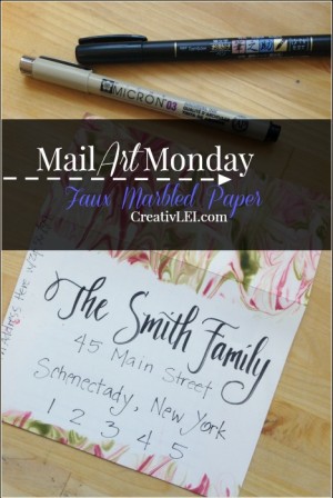 Faux Marble Paper Technique {#MailArtMonday} - CreativLEI